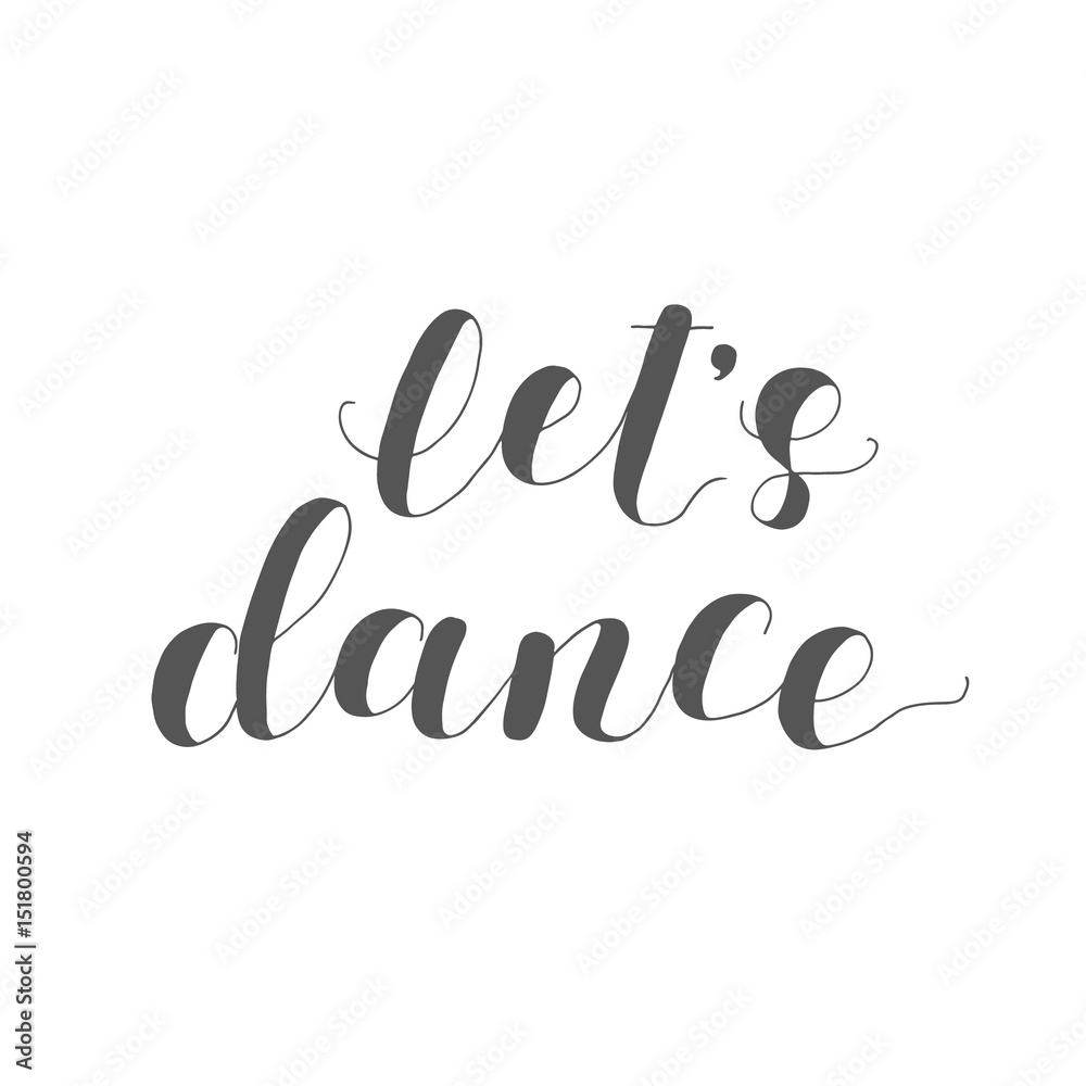 Let s dance. Lettering illustration. Stock Illustration | Adobe Stock