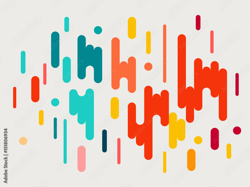Colorful modern style abstract graphic with composition from various ...