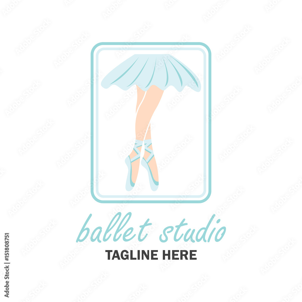 ballet logo for ballet school, dance studio. vector illustration Stock ...