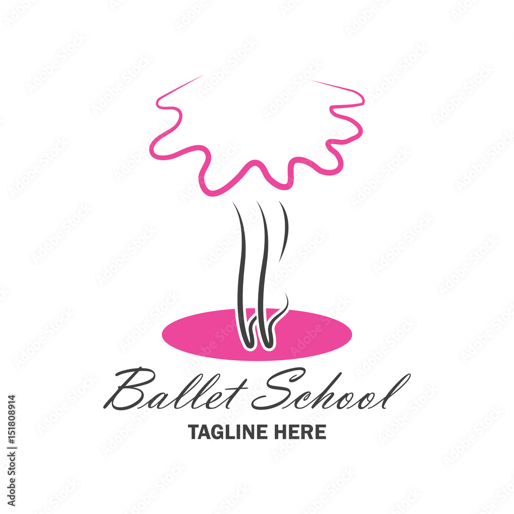 ballet logo for ballet school, dance studio. vector illustration Stock ...