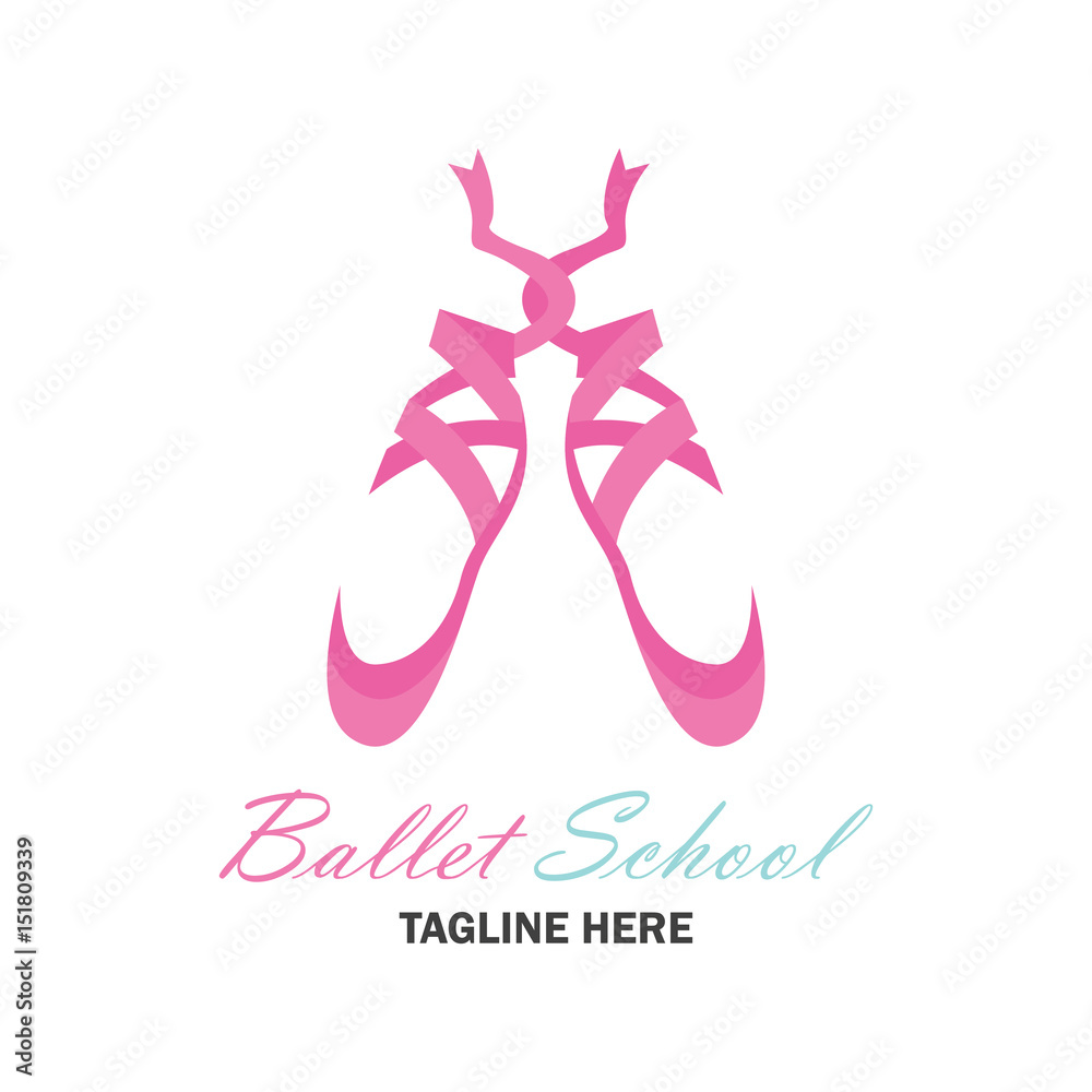 ballet logo for ballet school, dance studio. vector illustration Stock ...