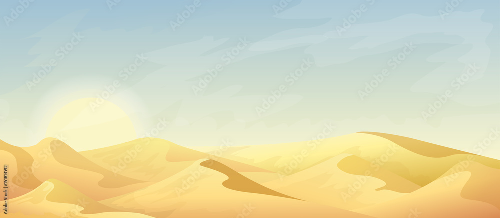 Desert landscape background Stock Vector | Adobe Stock