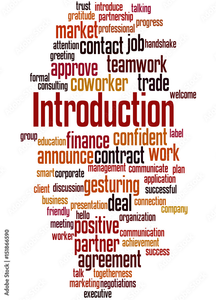 Introduction, word cloud concept 5 Stock Illustration | Adobe Stock