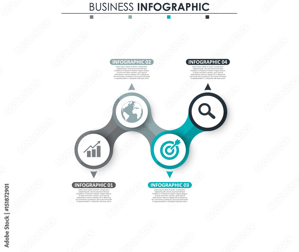 Business data visualization. Process chart. Abstract elements of graph ...