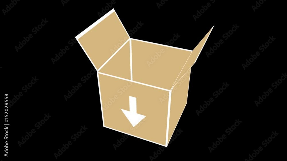 Open box package delivery service. Available in 4K FullHD and HD video ...