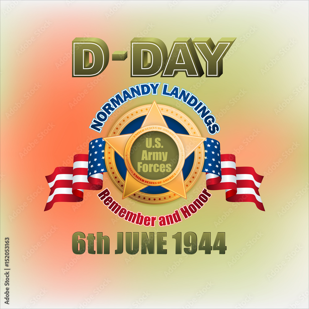 Holiday design, background with 3d texts, medal of honor and American ...
