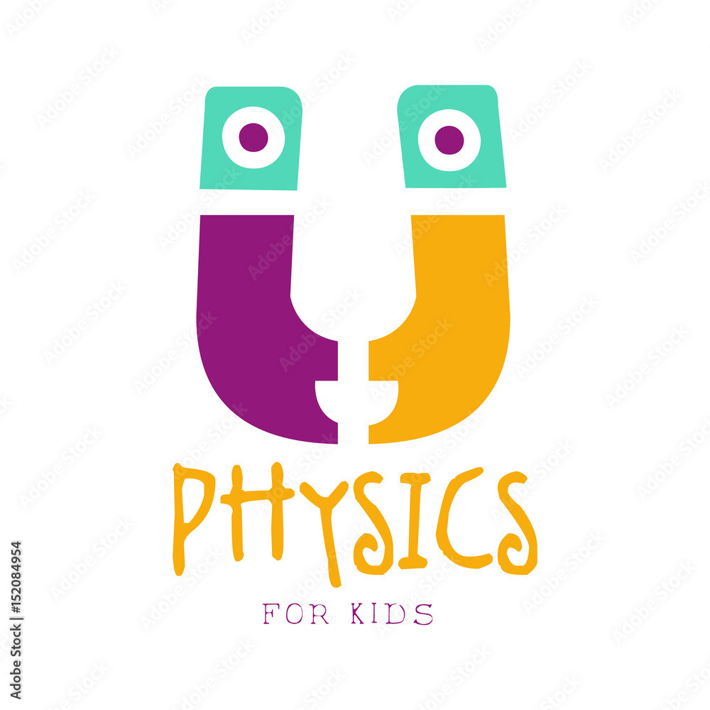 Physics for kids logo symbol Stock Vector | Adobe Stock