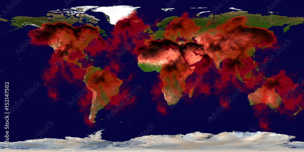 High resolution Earth contamination radiation nuclear war waste ...