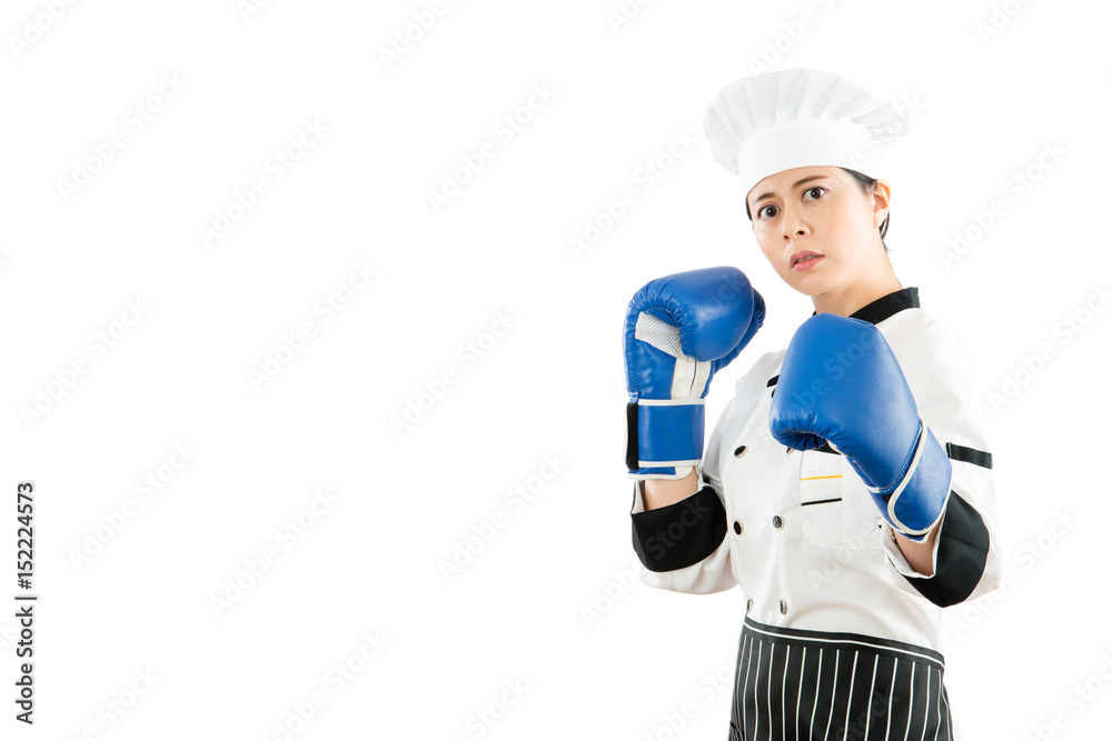 aggressive angry chinese asian cooking lady Stock Photo | Adobe Stock
