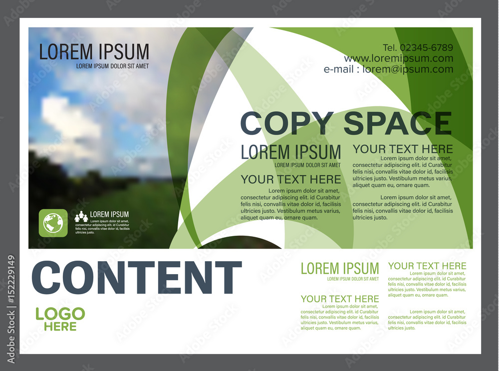 Presentation layout design template. Annual report cover page ...