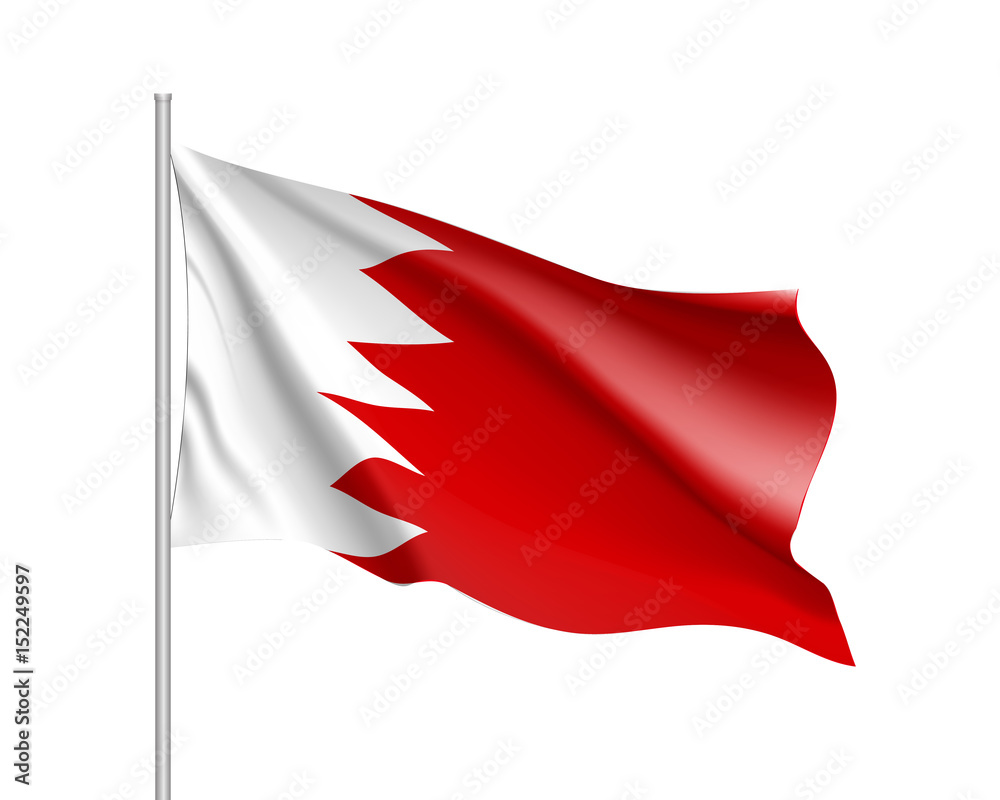 Bahrain national flag, patriotic symbol of country, educational and ...