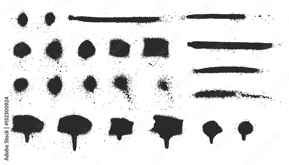 Super Skinny Spray Paint Drips, Dots, Lines and Splatter Set 06 Stock ...