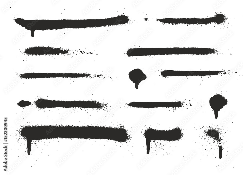 Super Skinny Spray Paint Drips, Dots, Lines and Splatter Set 05 Stock ...