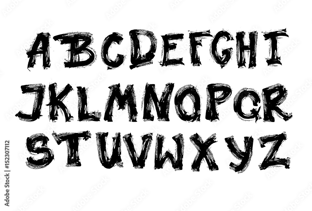 Alphabet Letters Collection Text Lettering set Stock Vector | Adobe Stock