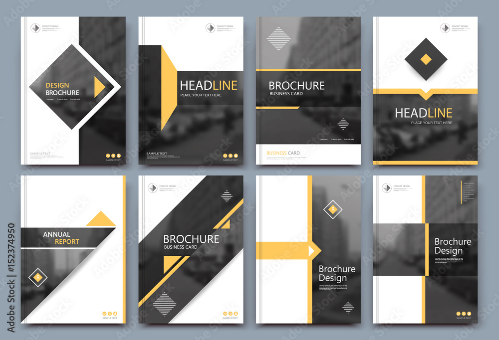 Abstract binder layout. White a4 brochure cover design. Fancy info text ...