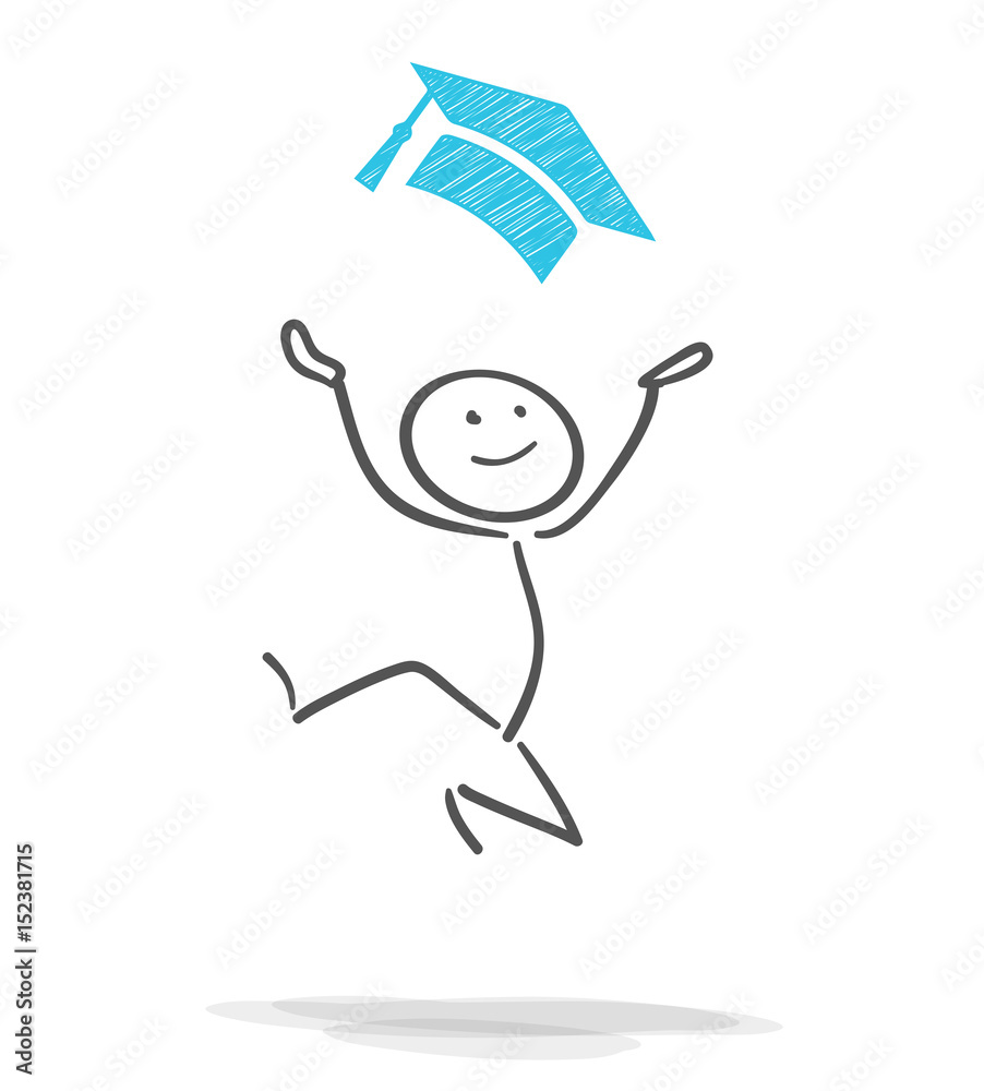 Stickman Student Stock-Vektorgrafik | Adobe Stock