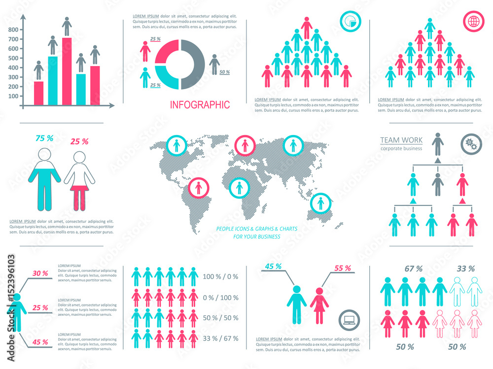 Vector demographic people icons Stock Vector | Adobe Stock