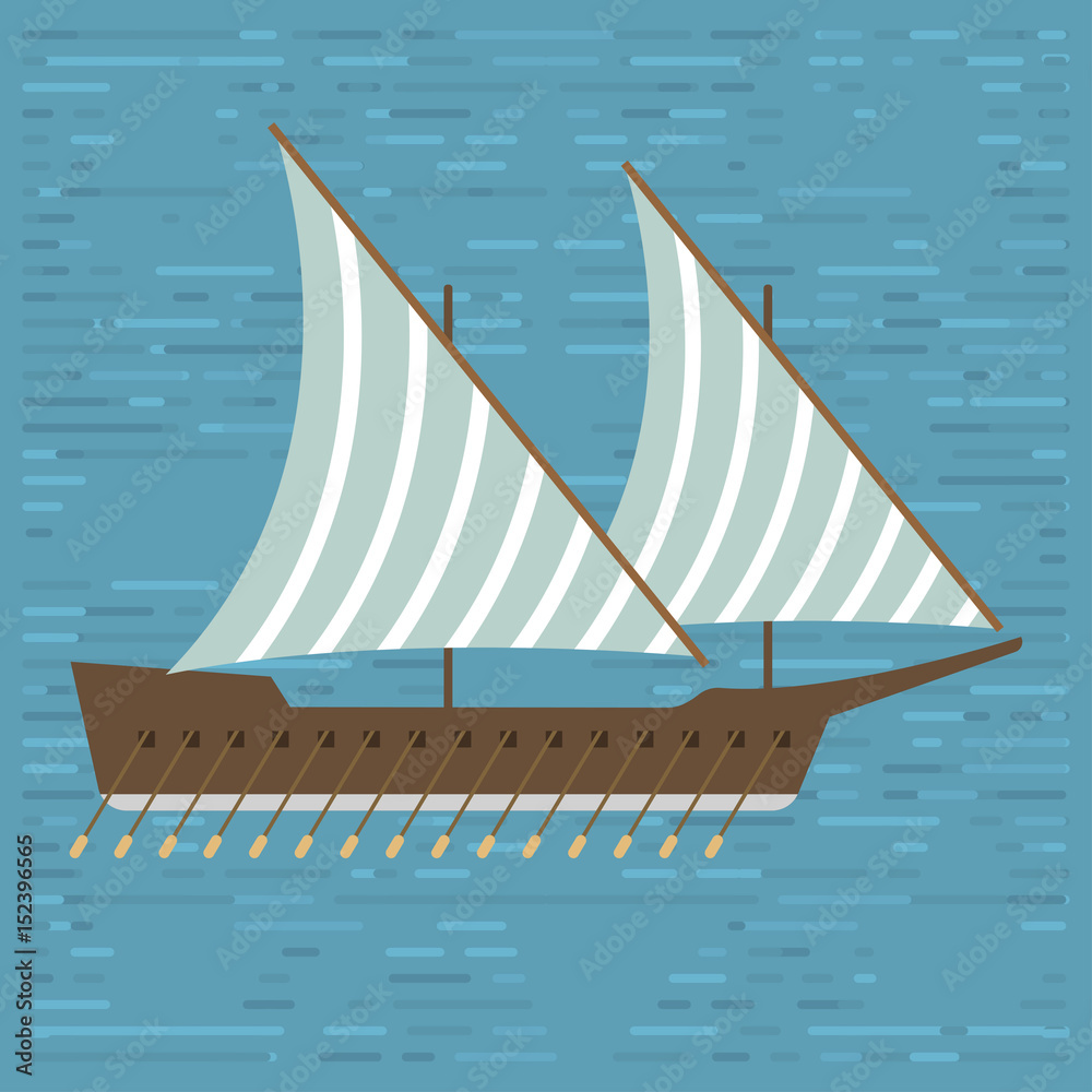 Ship boat sea frigate symbol vessel travel industry vector sailboats ...