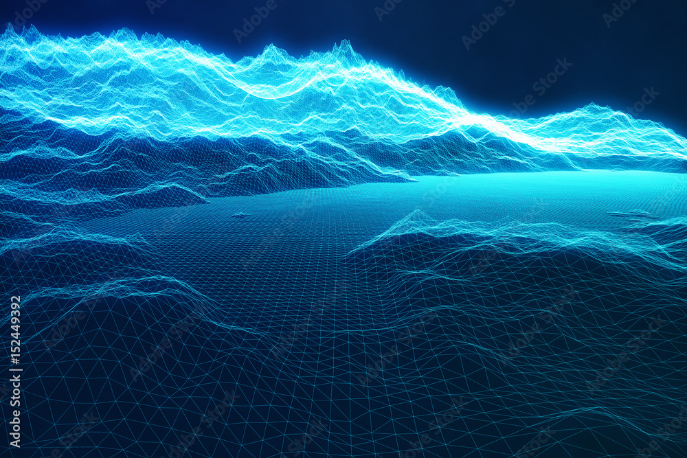 3D illustration concept internet connections in cloud computing ...