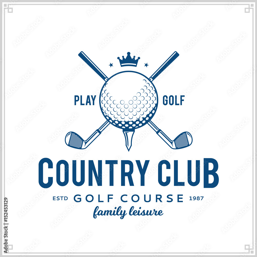Golf country club logo Stock Vector | Adobe Stock