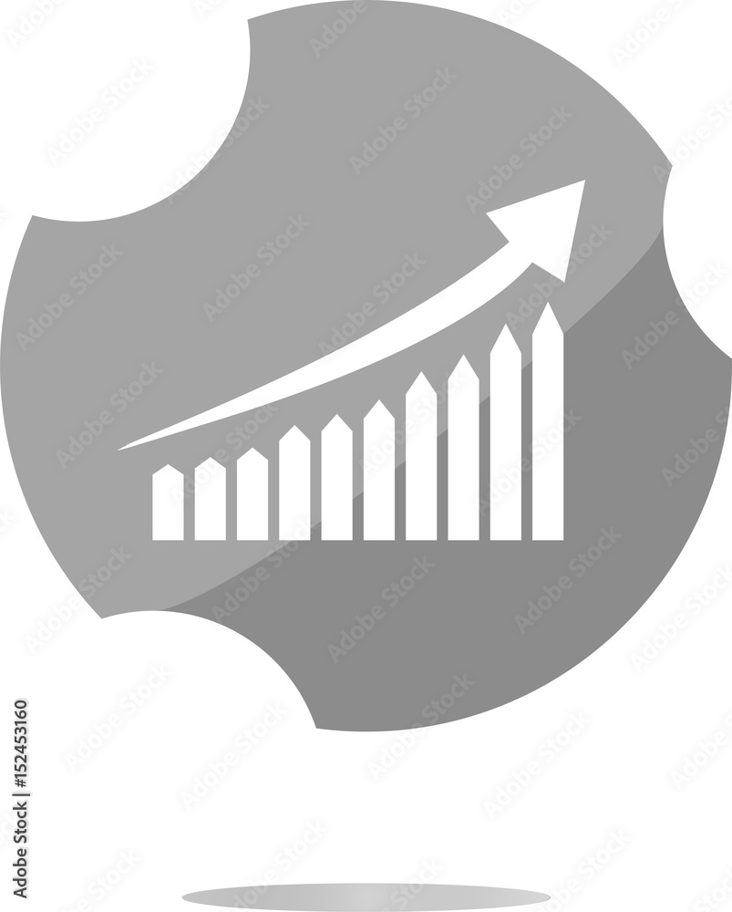 Graph Icon in trendy flat style isolated on white background. Chart bar ...