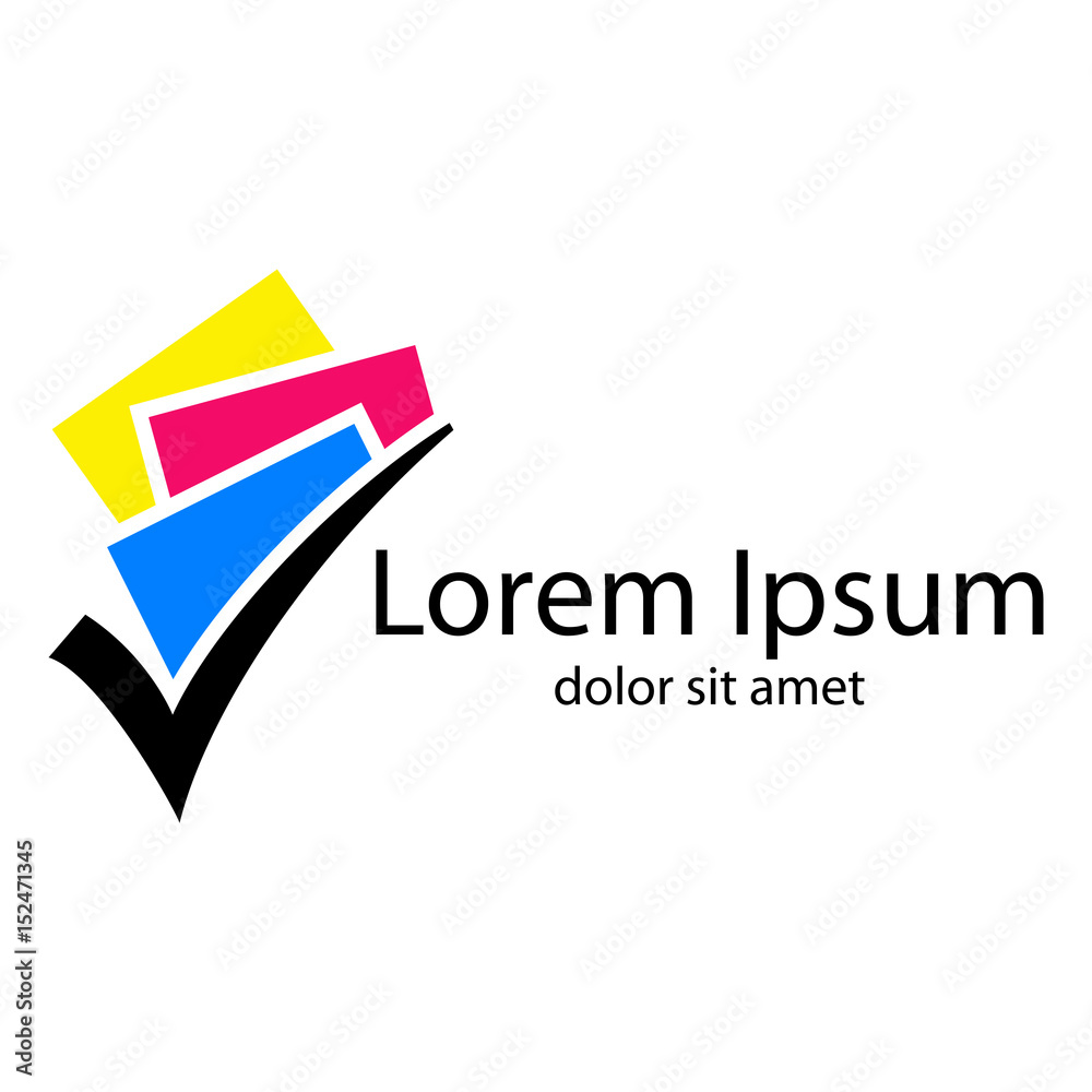 Logotipo validacion negro documentos color Stock Vector | Adobe Stock
