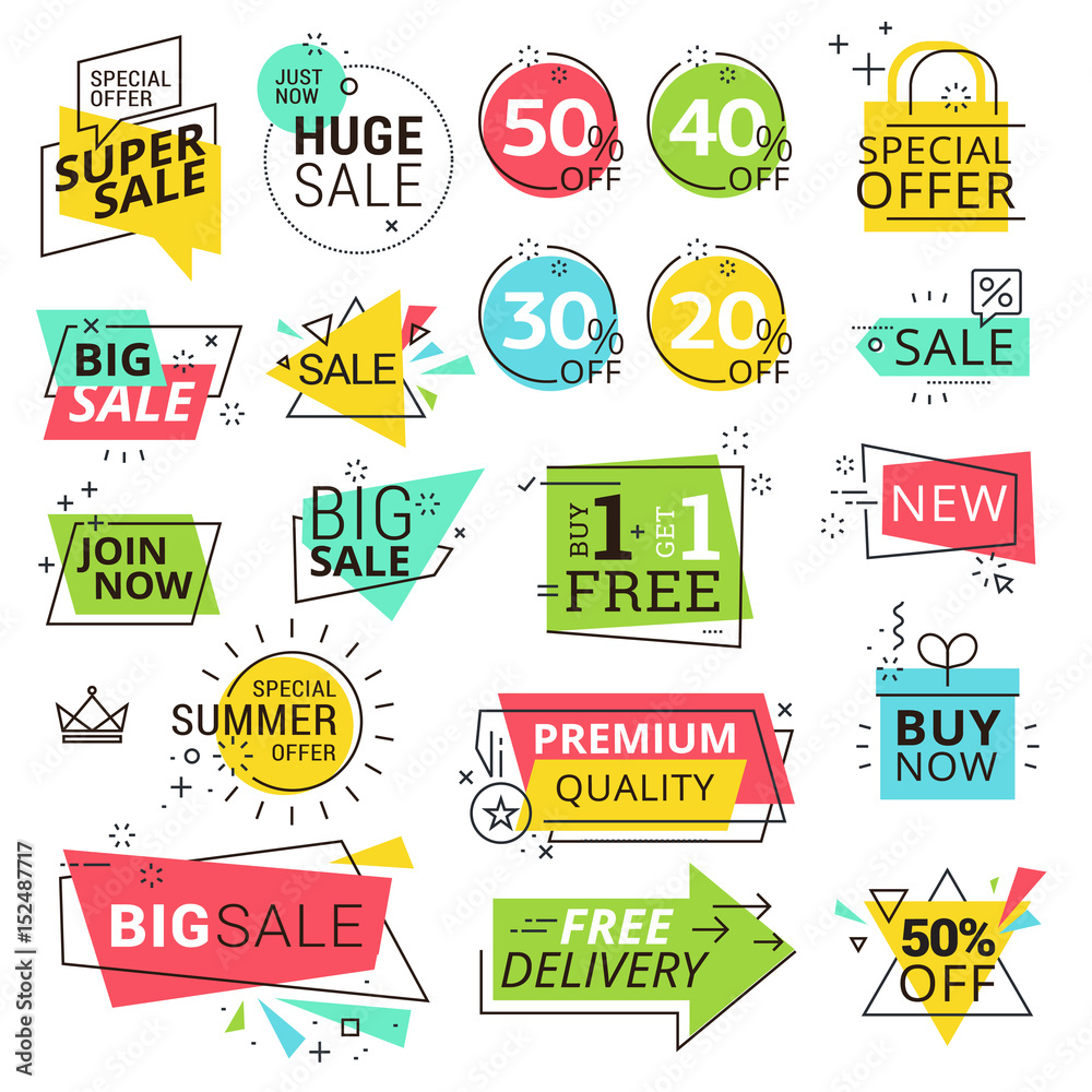 Premium quality labels. Modern vector illustration labels for shopping ...