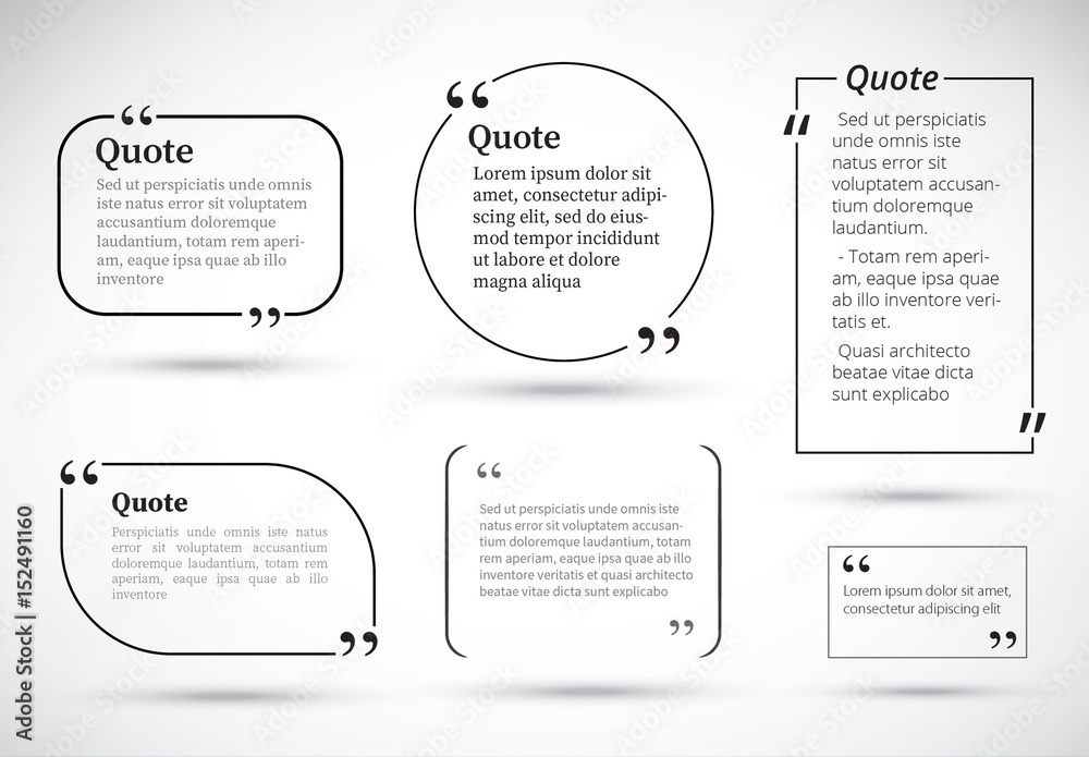 Quote Bubbles Template Stock Template | Adobe Stock