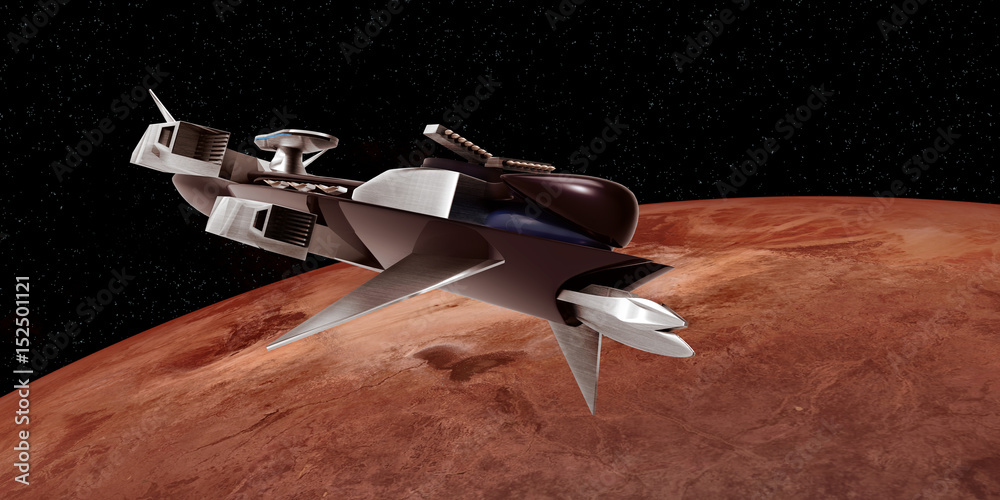 Extremely detailed and realistic high resolution 3d image of a space ...