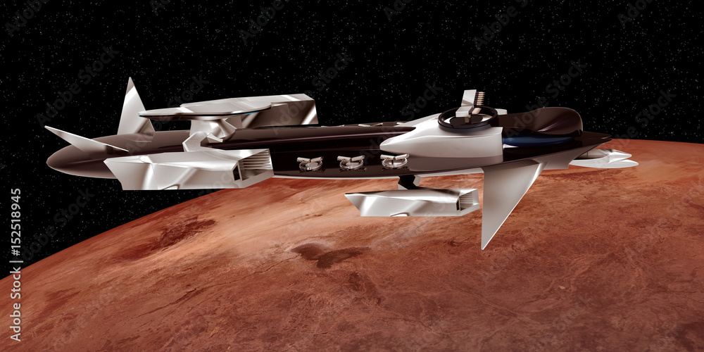 Extremely detailed and realistic high resolution 3d image of a space ...