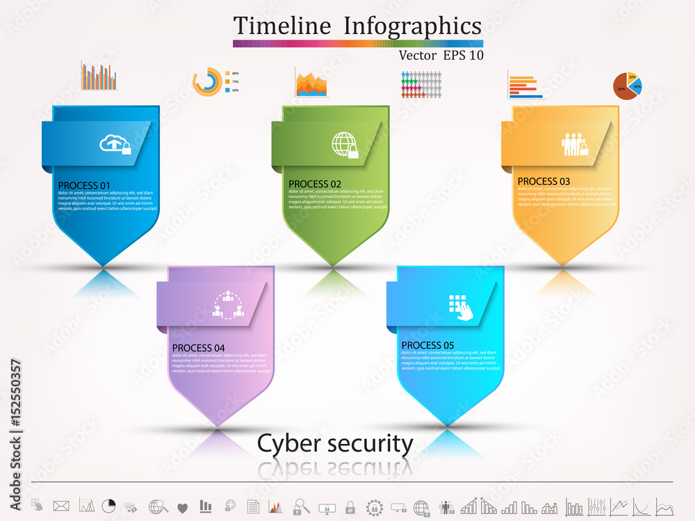 Timeline infographic, business style timeline banner, web design ...