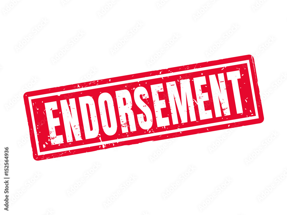 endorsement red stamp style Stock Vector | Adobe Stock