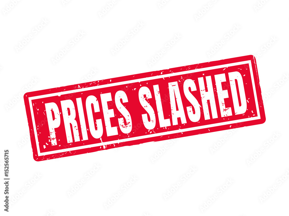 prices slashed red stamp style Stock Vector | Adobe Stock