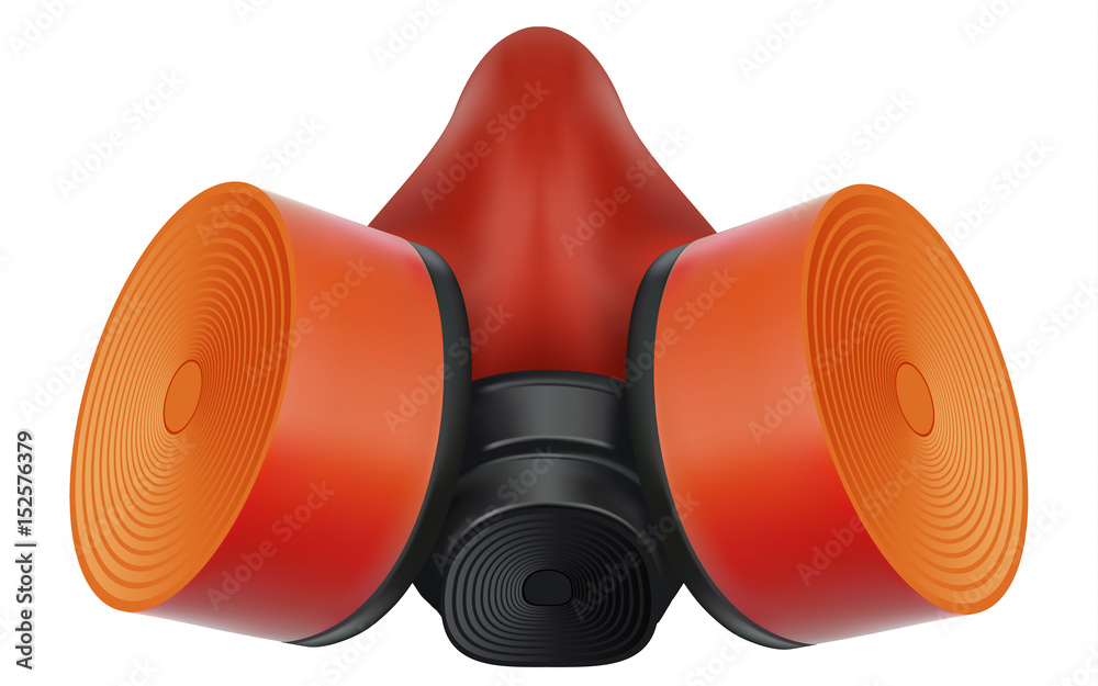 Respiratory protection mask or respirator isolated on white Stock ...