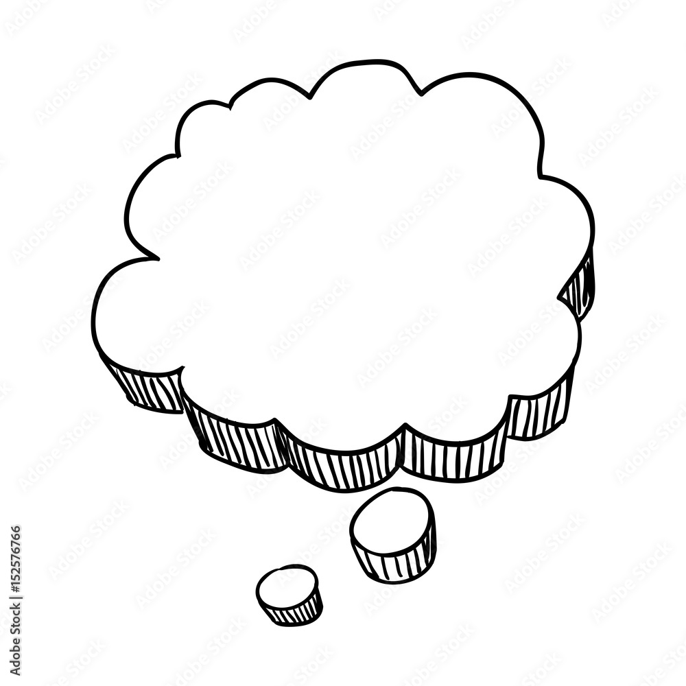 thought bubble doodle vector icon illustration graphic design vector de ...