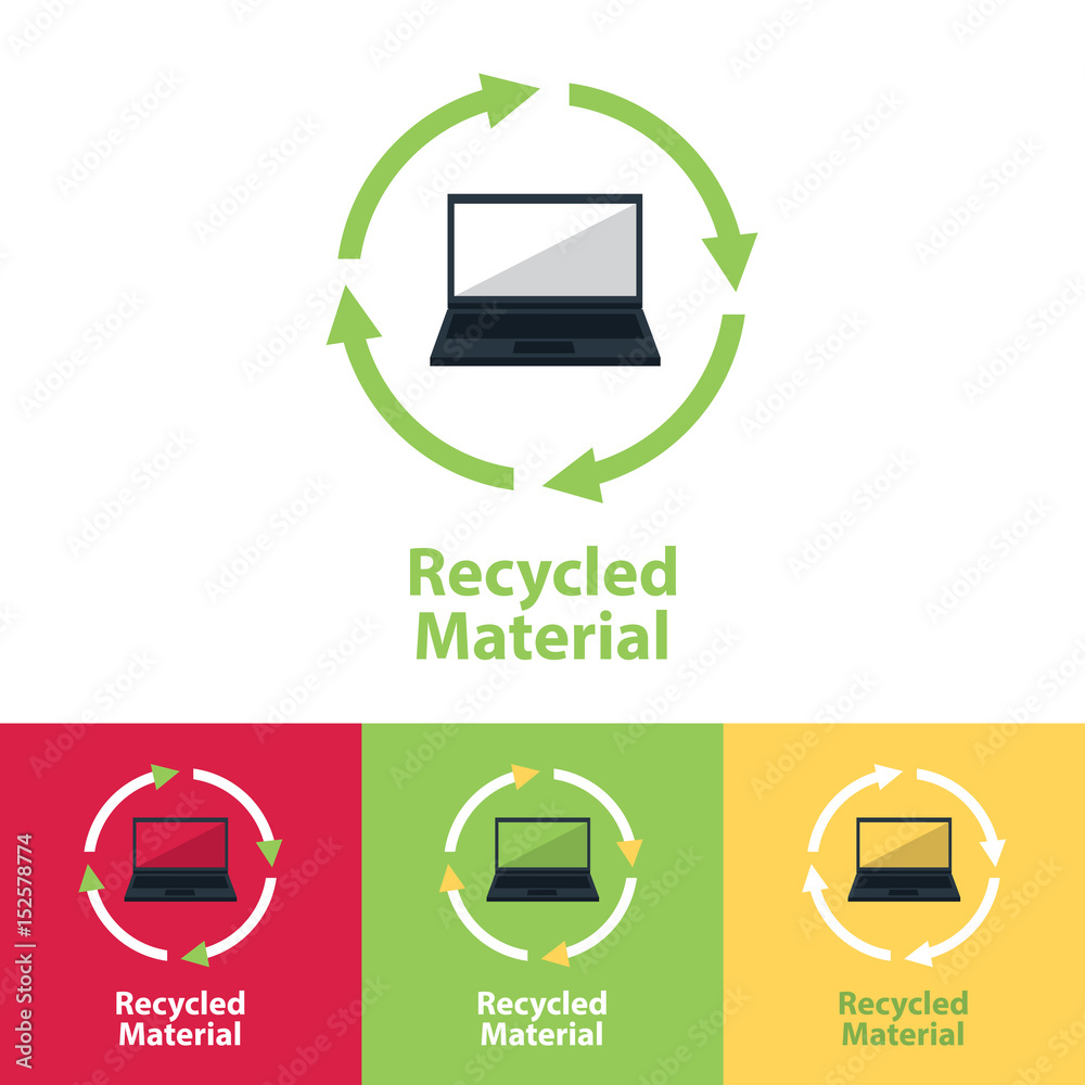 recycled material icon Stock Vector | Adobe Stock