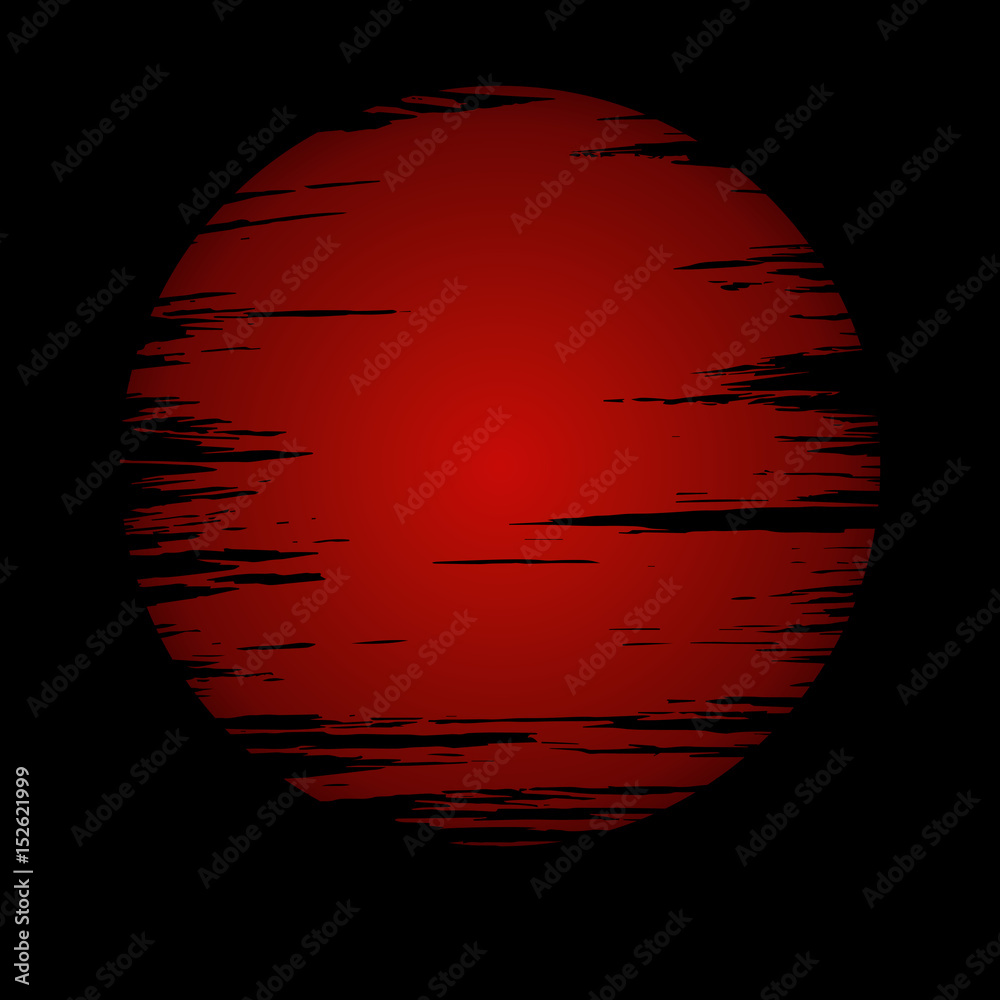red moon in dark Stock Vector | Adobe Stock