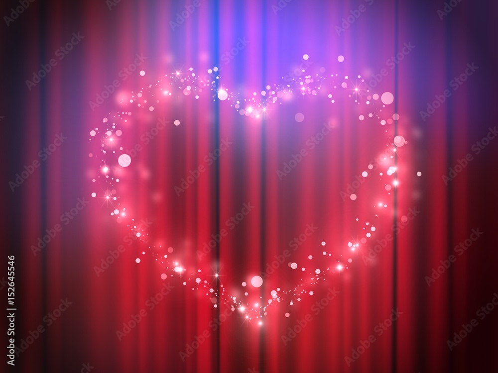 Magic heart lights - Show presentation in heart and love - Glowing ...