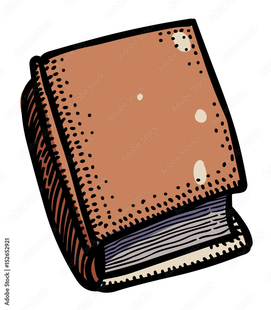 Cartoon image of Book Icon. Book symbol. An artistic freehand picture ...
