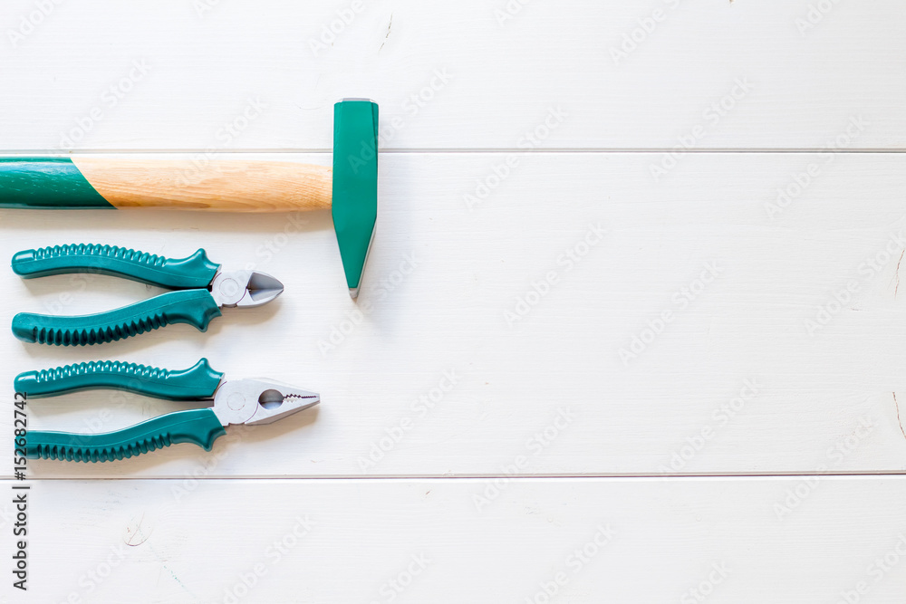Happy Fathers Day and Tools On White Background Stock Photo | Adobe Stock