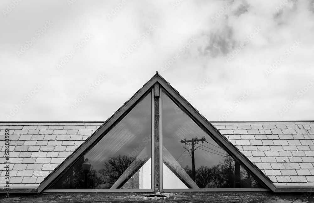 Abstract triangle angled corner of building structure. Abstract color ...