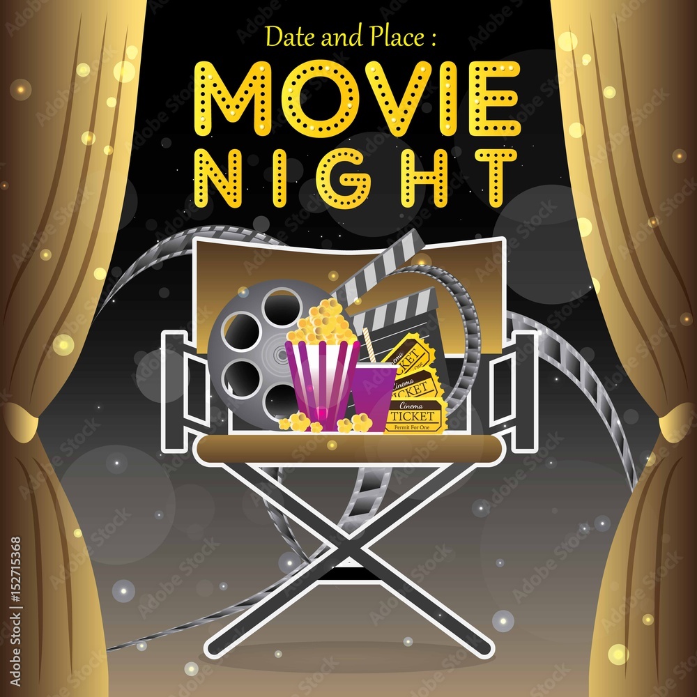 movie poster event for festival event, banner, brochure, flyer ...