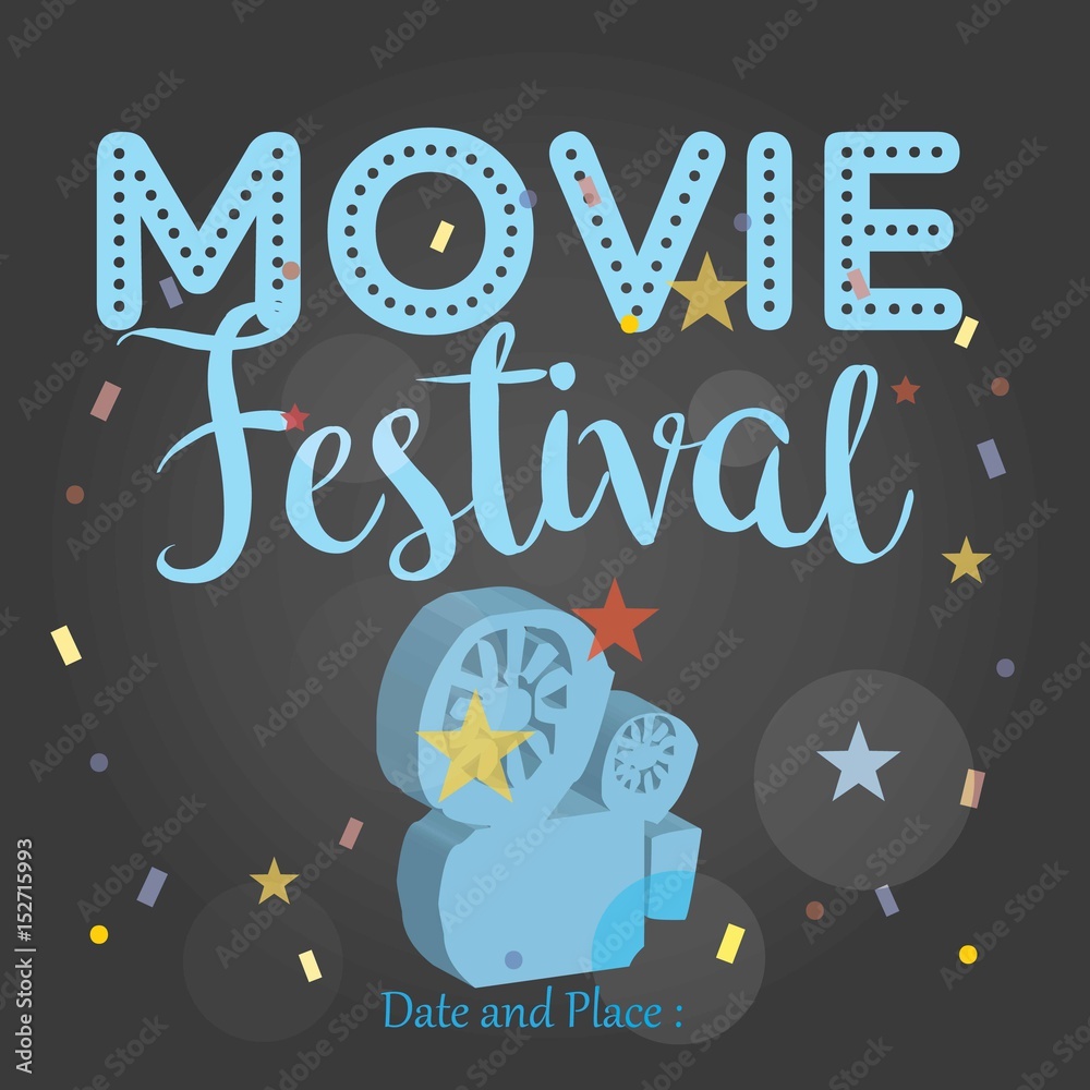 movie poster event for festival event, banner, brochure, flyer ...