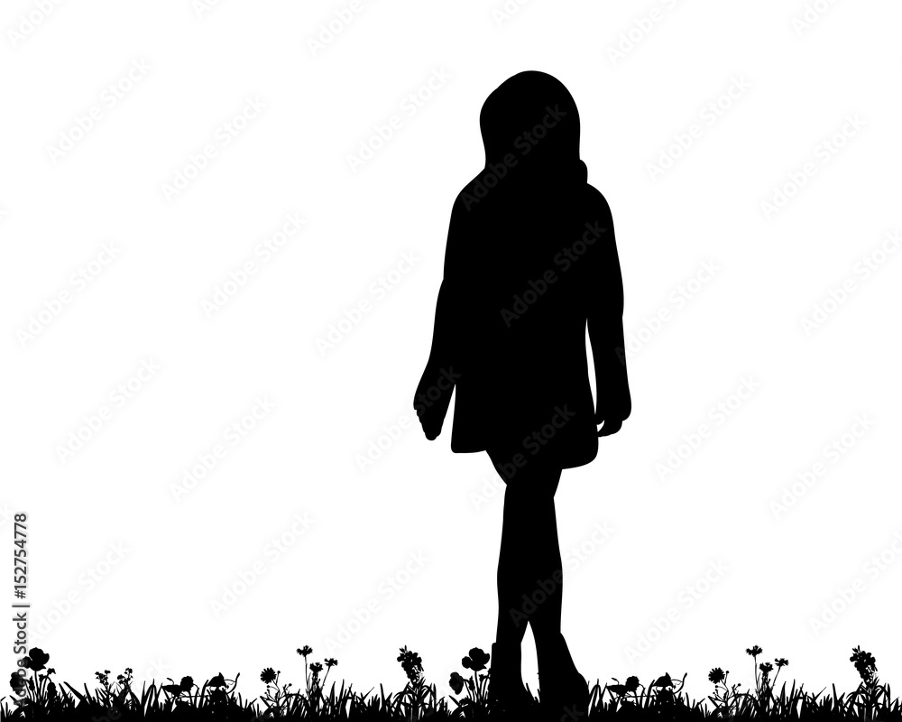 Teen Walking Silhouette