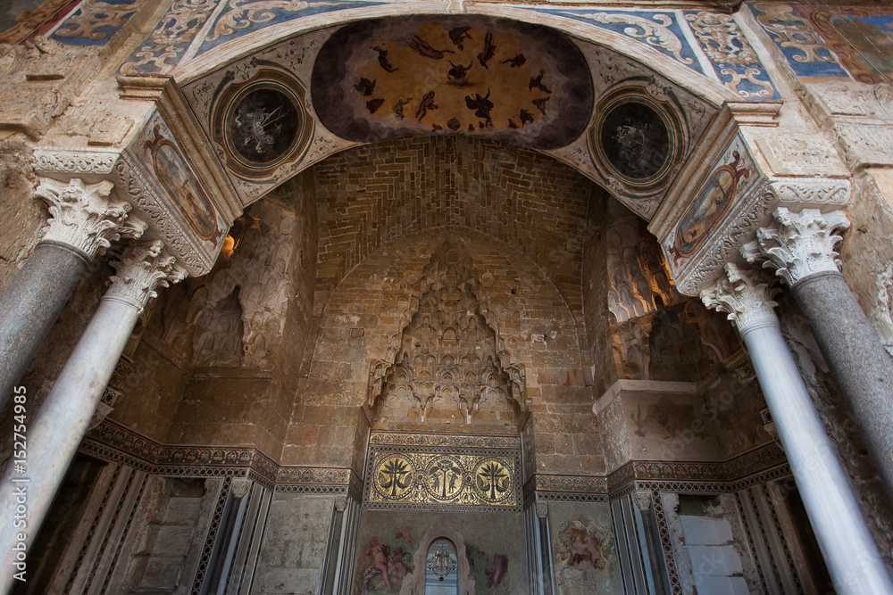 PALERMO, ITALY - October 14, 2009: The Zisa is a castle in Palermo ...