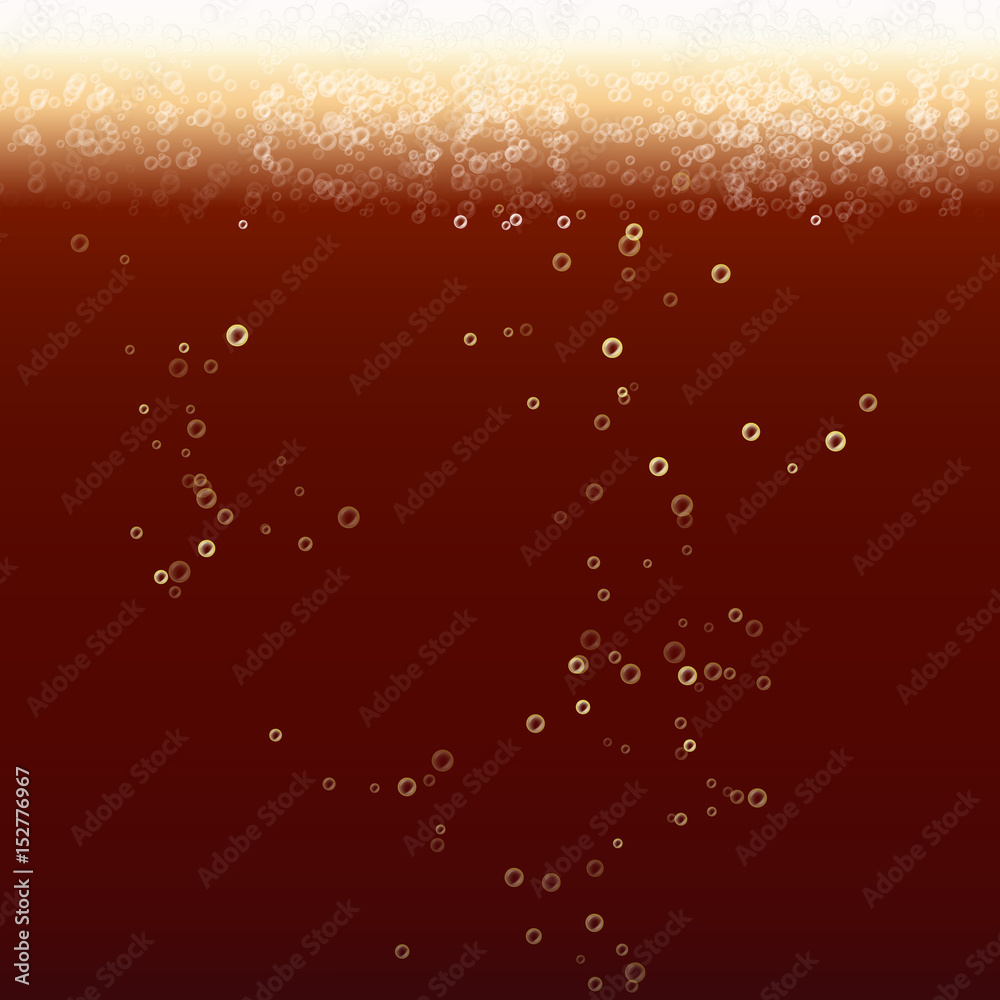 Cola Bubbles Vector Background. Vector Texture Cola Lemonade. Delicious ...