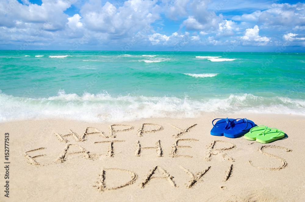 Happy father's day background on the Miami beach Stock Photo | Adobe Stock