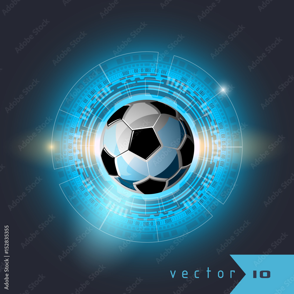 Football interface display sport soccer vector illustration background ...