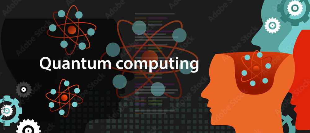 Poster quantum computing physics technology science concept – Wall Art ...