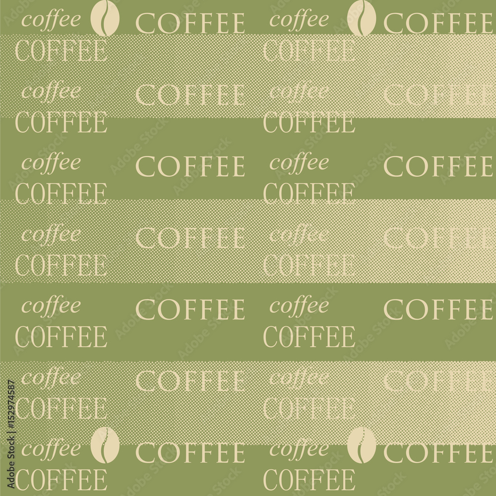 Coffee wallpaper green Stock Vector | Adobe Stock